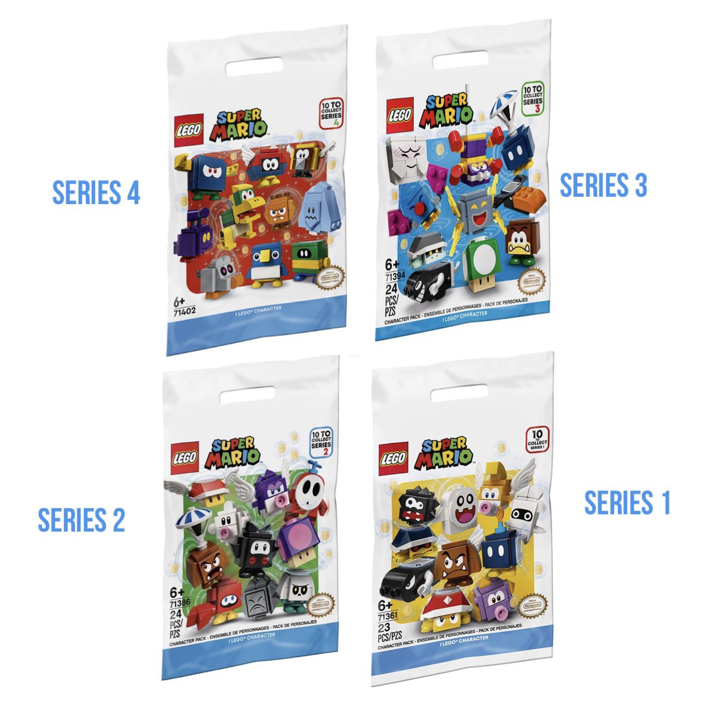 LEGO Mario character pack series 1 71361 series 2 71386 series 3 71394 ...