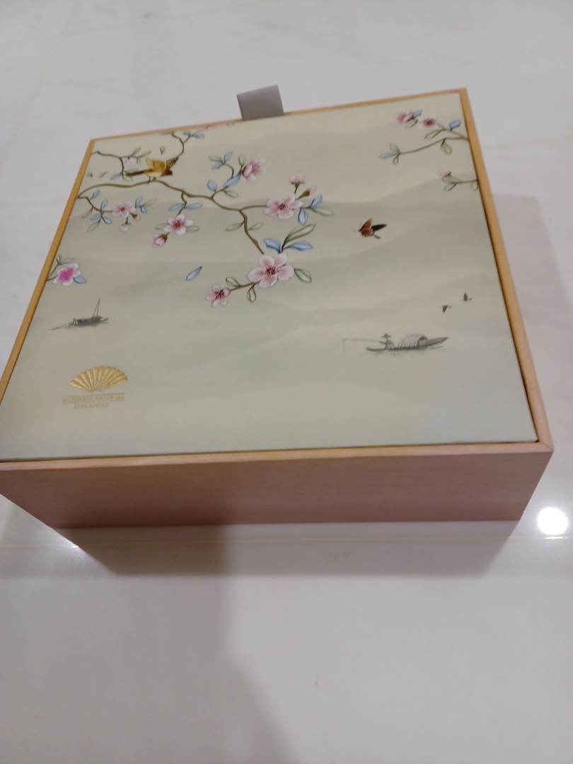 Mandarin Oriental Wooden Square Box, Furniture & Home Living, Home ...
