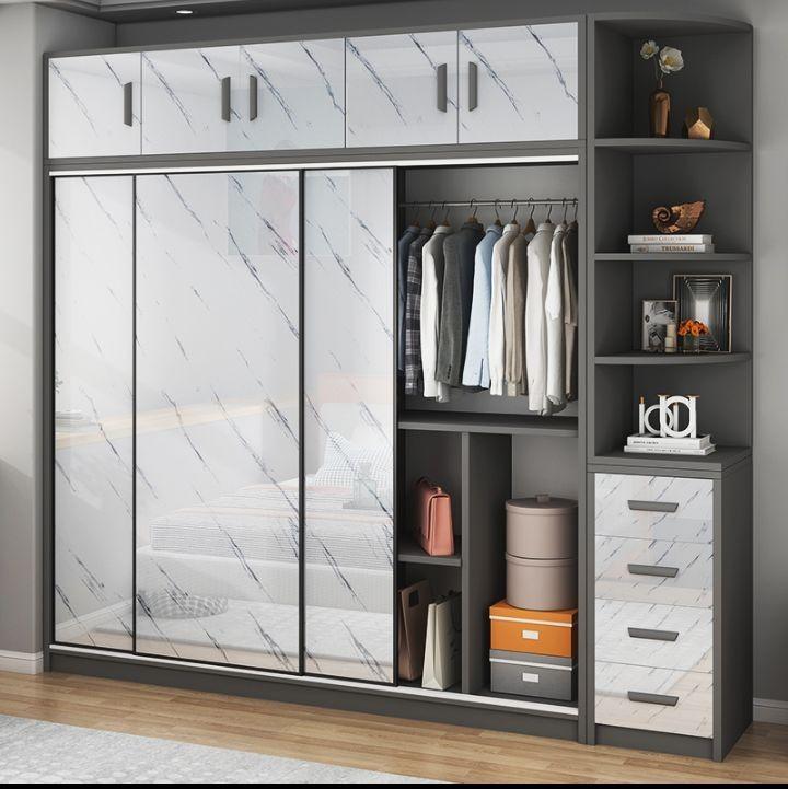 Marble sliding door wardrobe, Furniture & Home Living, Furniture ...