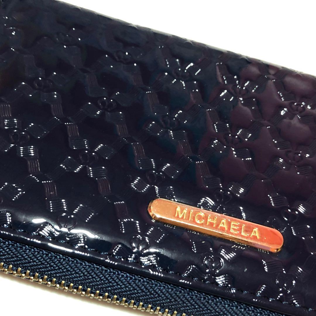 michaela long leather navy blue wallet, Women's Fashion, Bags & Wallets ...