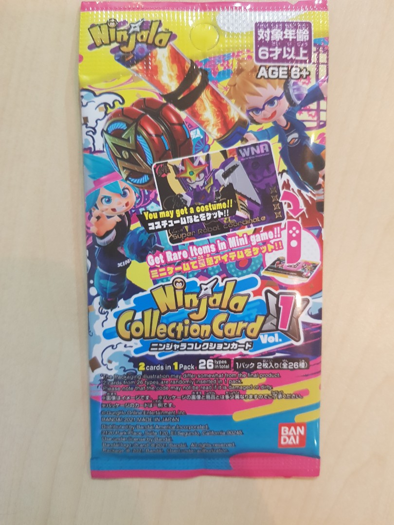 Ninjala Collection Card vol. 1 (1 Pack), Video Gaming, Gaming ...