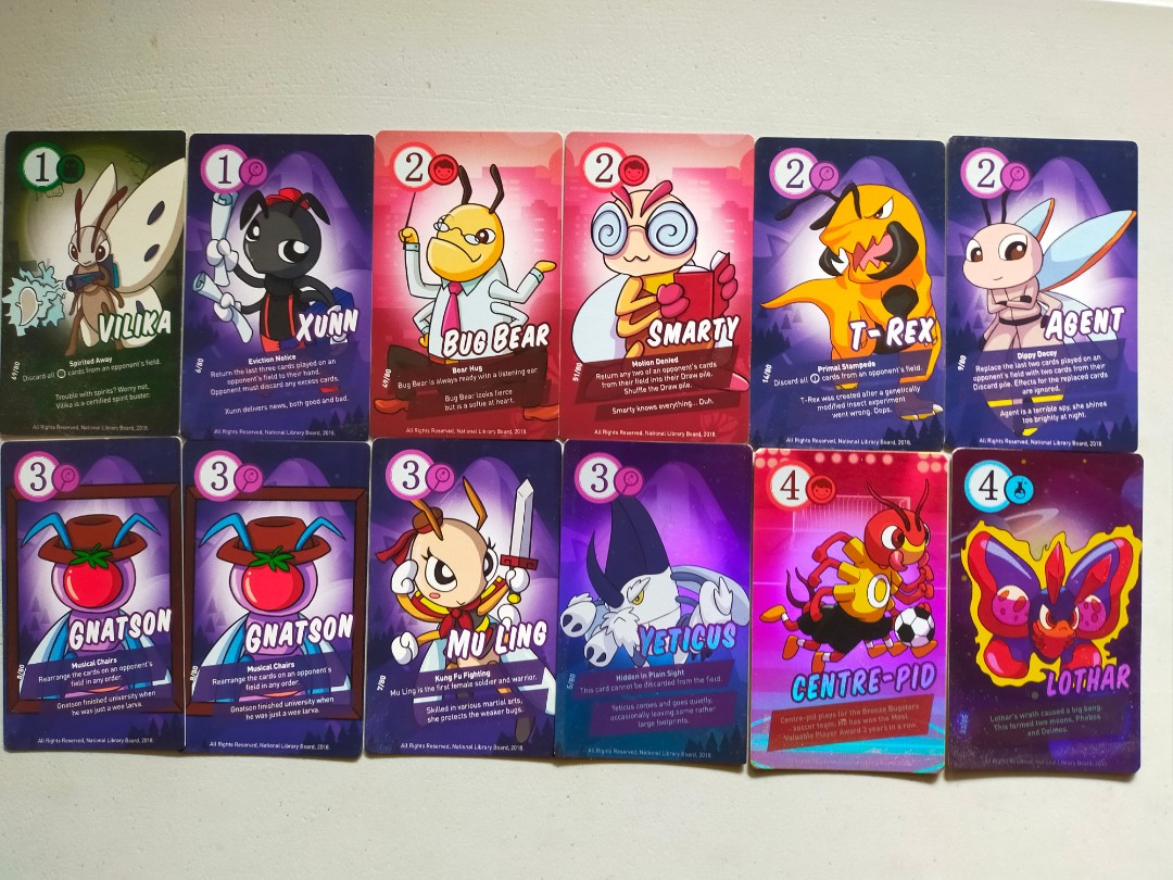 NLB Book Bugs Cards (9 normal and 3 shiny), Hobbies & Toys, Toys ...