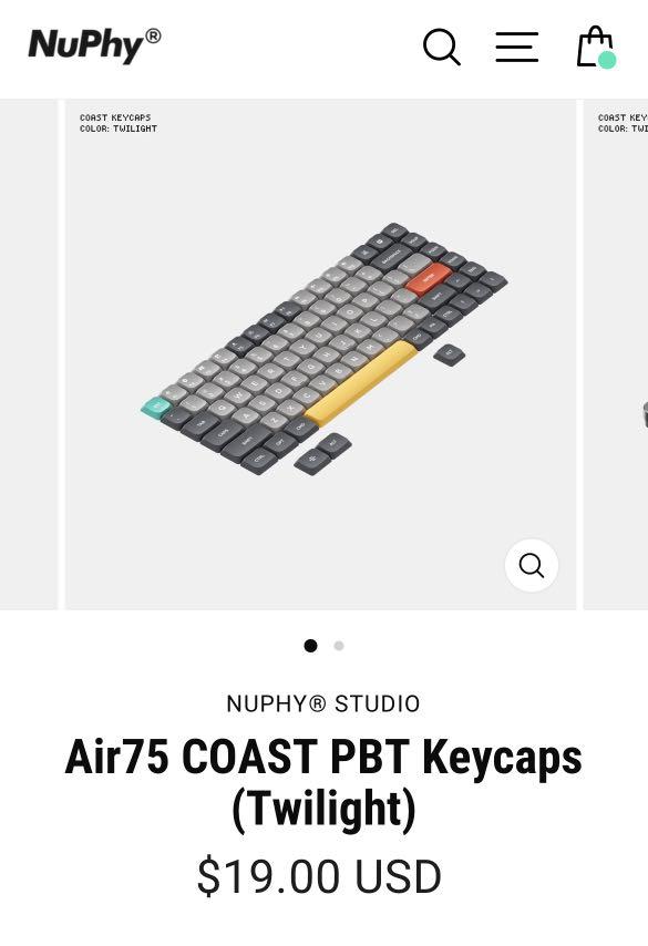 Nuphy Coast PBT Keycaps (Twilight), Computers & Tech, Parts ...