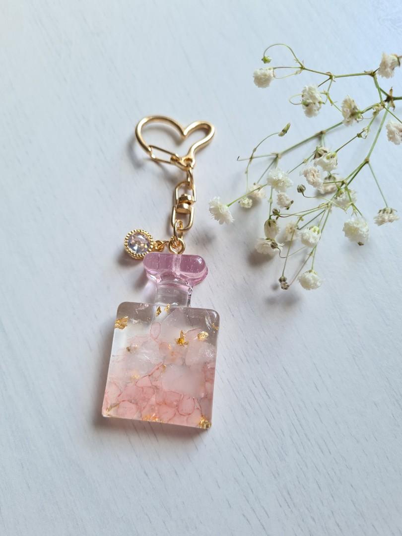 Perfume bottle keychain, Hobbies & Toys, Stationery & Craft, Handmade ...