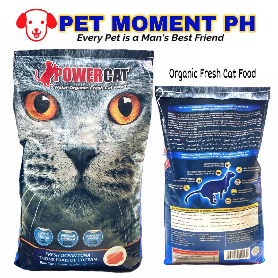 POWER CAT ORGANIC FOOD | OCEAN TUNA FLAVOR 8KG, Pet Supplies, Pet Food ...