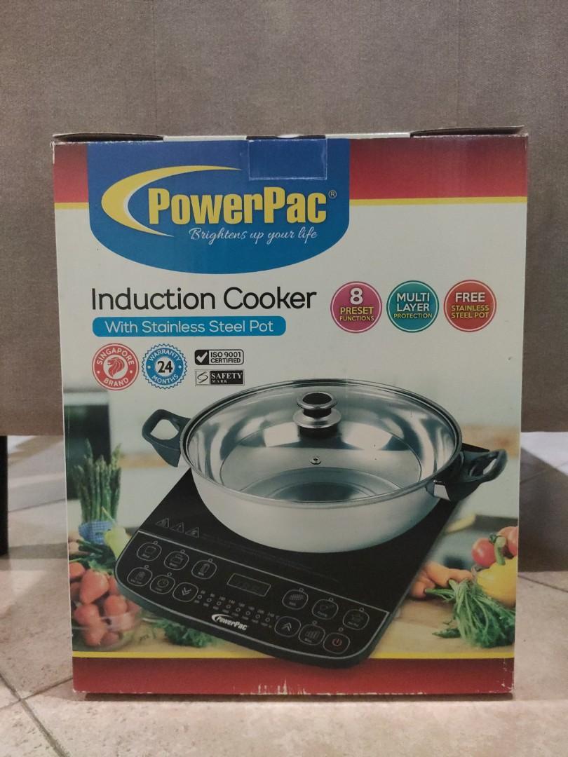 PowerPac PPIC887 Induction Cooker with Stainless Steel Pot, Furniture ...