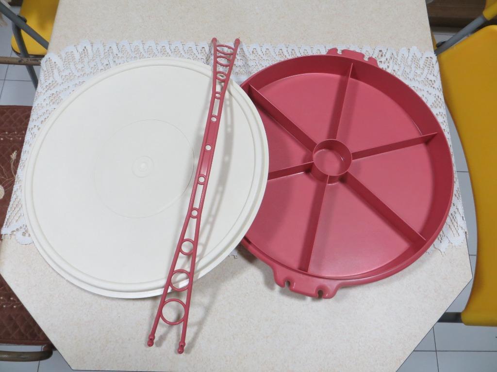 *RARE* Tupperware 'Party Susan' Circular Food Organiser with Lid and ...