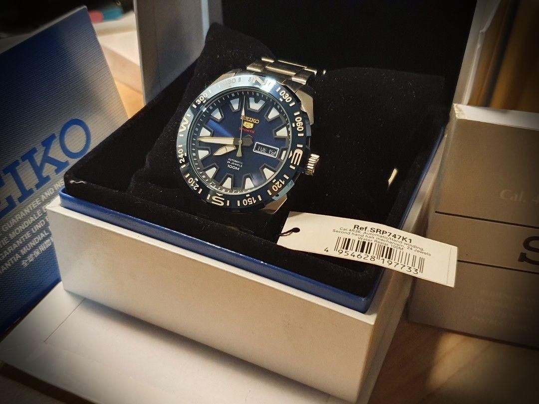 Seiko SRP747K1 'Land' Compass Cardinal Points Bezel, Men's Fashion ...