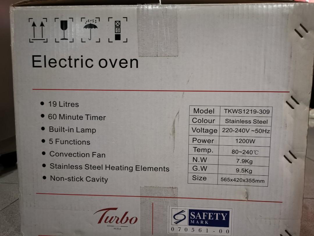 Turbo Mira Electric Oven, TV & Home Appliances, Kitchen Appliances ...