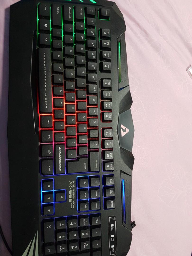 Wired USB gaming keyboard Kalashnikov AK-666, Computers & Tech, Parts ...