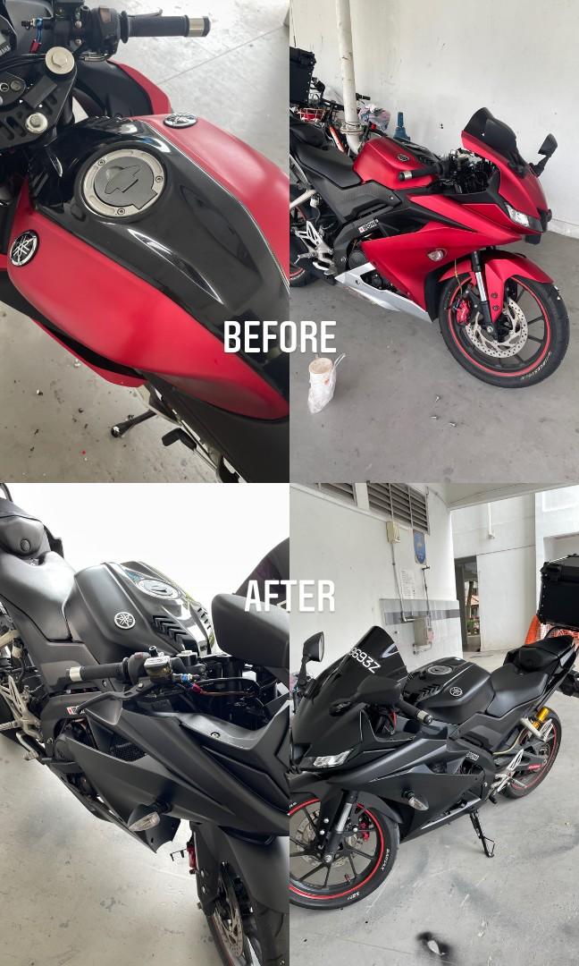 Yamaha R15 spray, Motorcycles, Motorcycle Accessories on Carousell