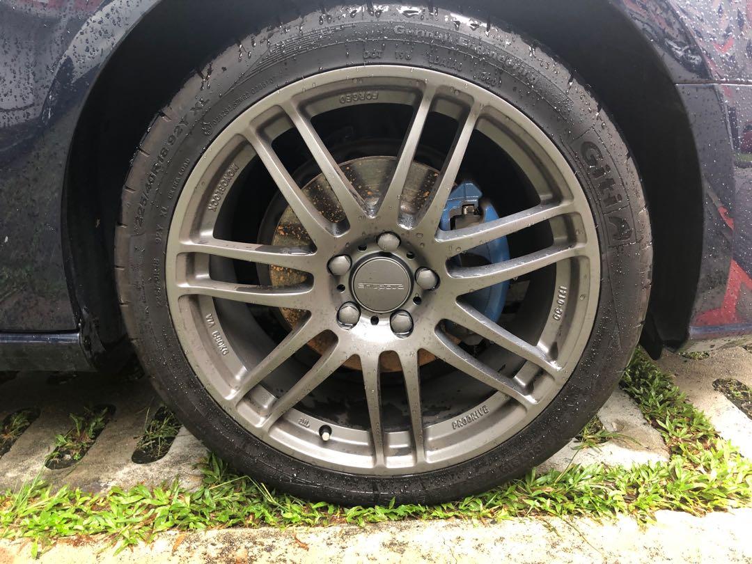 18” Original Prodrive Rims with tyres, Car Accessories, Tyres & Rims on ...