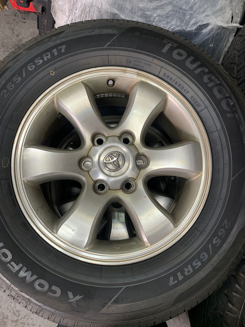 6x 139.7 Toyota Prado 120 Stock Rims with Tyre, Car Accessories, Tyres ...
