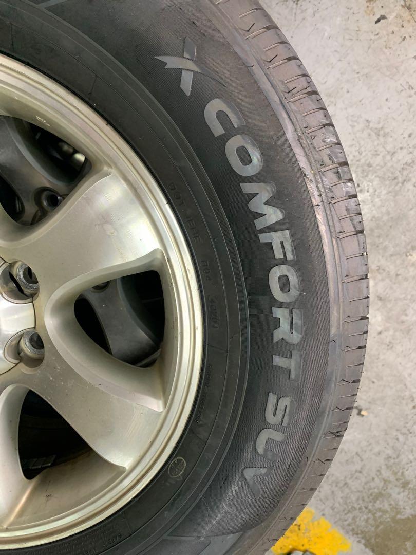 6x 139.7 Toyota Prado 120 Stock Rims with Tyre, Car Accessories, Tyres ...