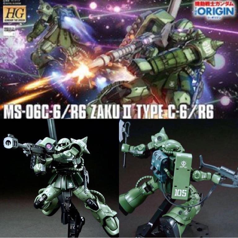 全新 高達 模型 GUNDAM HG 1/144 MS-06C/R6 Zaku II Type C-6/R6 渣古2型 MS-06C-6/R6 MSD GTO Gundam the ...