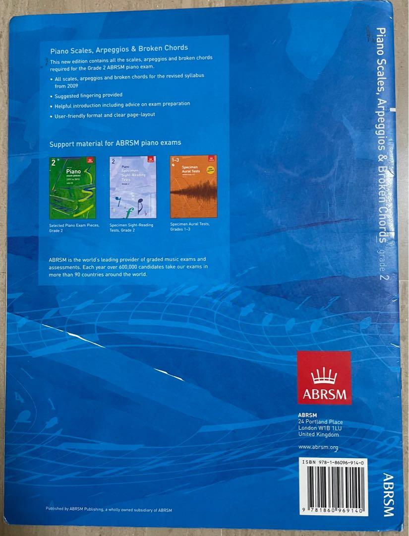 ABRSM Piano Grade 2 Scales, Arpeggios & Broken Chords, Hobbies & Toys ...