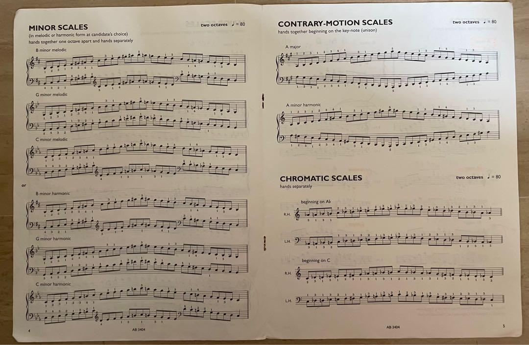 ABRSM Piano Grade 3 Scales & Arpeggios, Hobbies & Toys, Music & Media ...