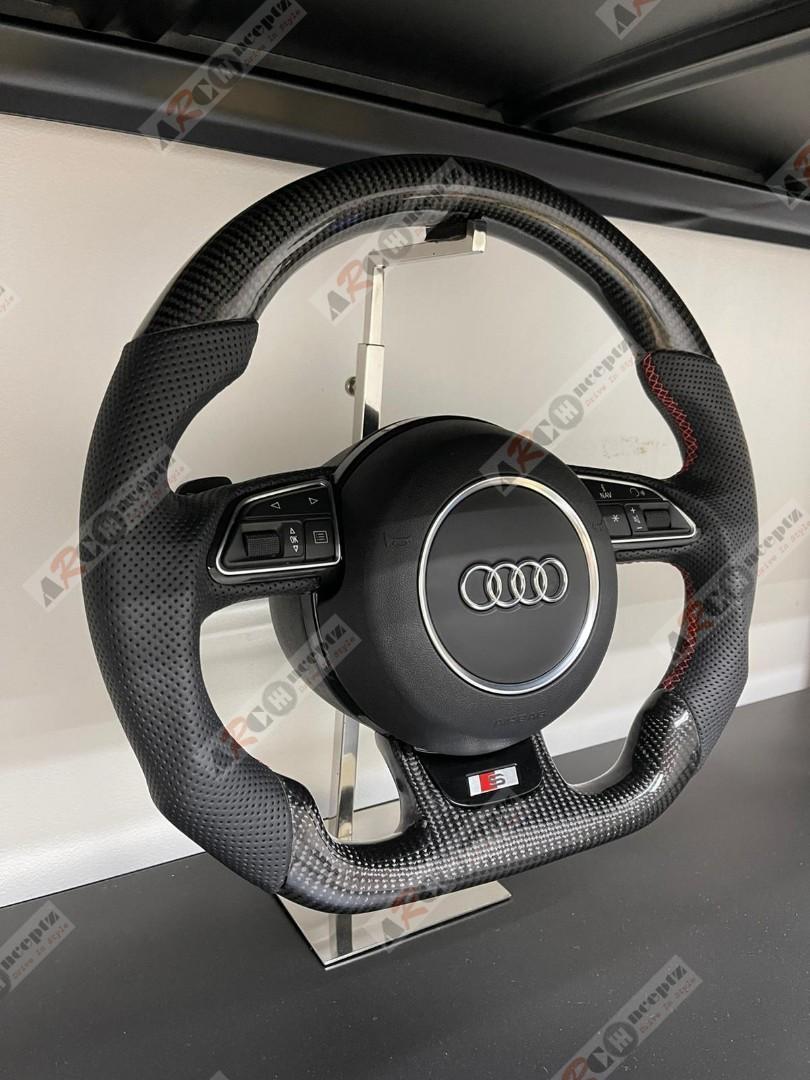 Audi Carbon Fiber B8 B8.5 A4 A5 Q5 Sports Steering Wheel (Direct Fit ...