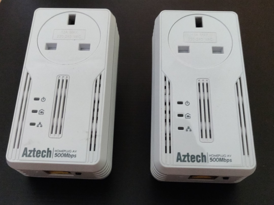 Aztech AV500 Homeplug Set, Computers & Tech, Parts & Accessories ...