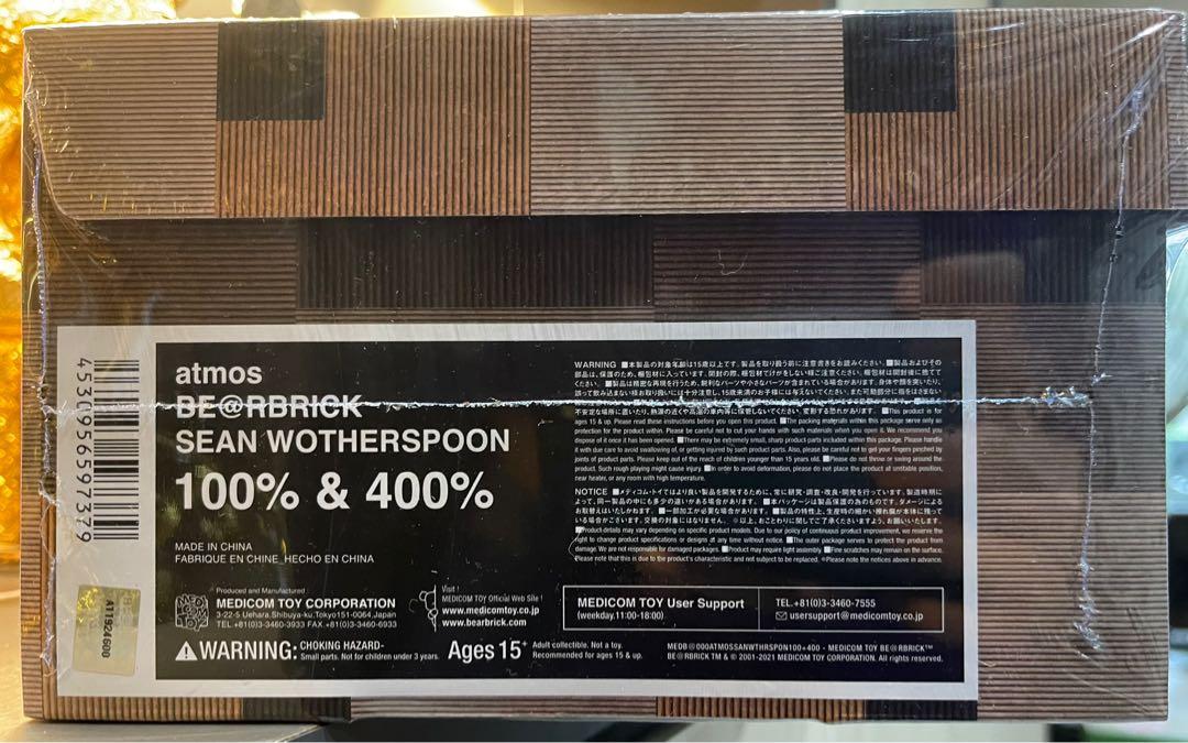 Bearbrick Atmos x Sean Wotherspoon 100/400%, Hobbies & Toys ...