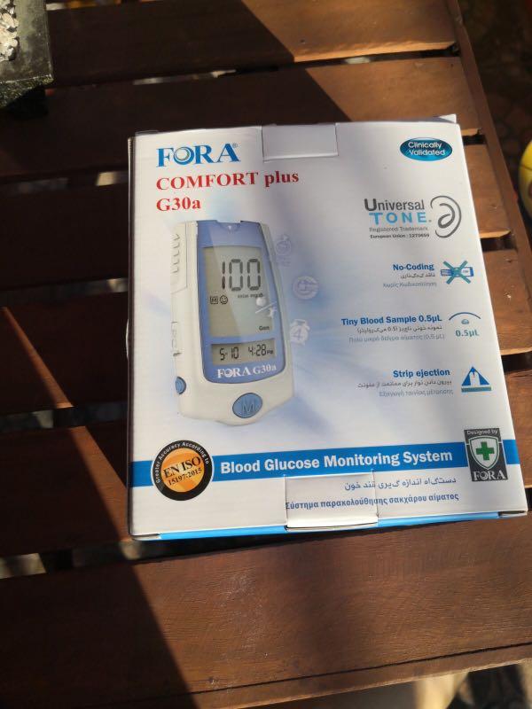 Blood Glucose Monitoring System - FORA Comfort aplue G30a, Health ...