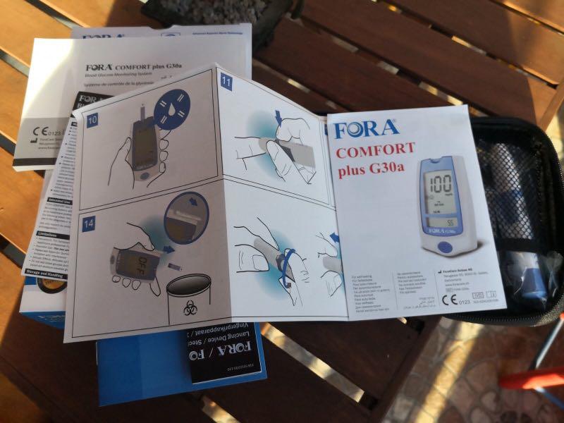 Blood Glucose Monitoring System - FORA Comfort aplue G30a, Health ...