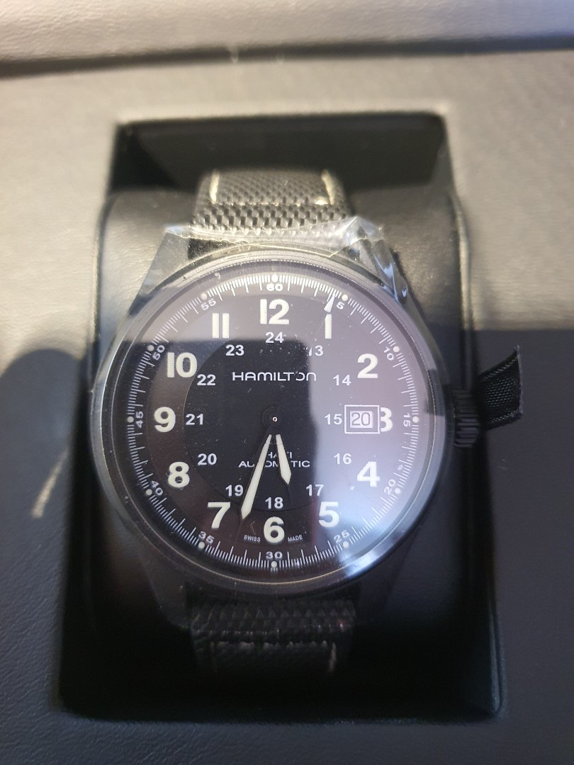 BNIB Hamilton Khaki Field Titanium H70575733, Luxury, Watches on Carousell