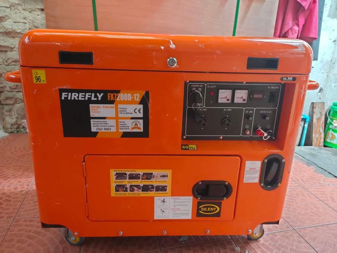 BRAND NEW FIREFLY DIESEL GENERATOR 5.5KVA SILENT TYPE FX7200D-12 ...