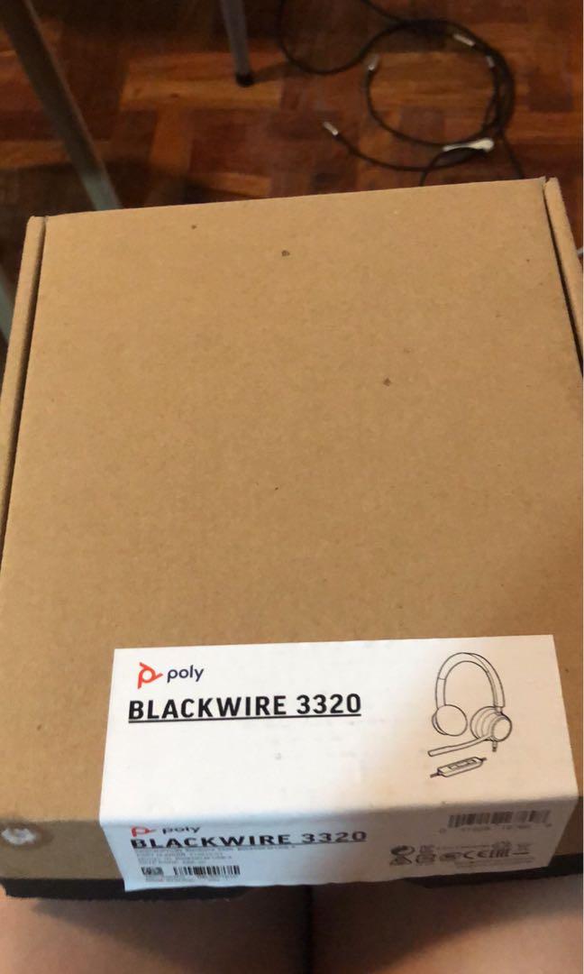 BRAND NEW Poly Blackwire 3320, Audio, Headphones & Headsets on Carousell
