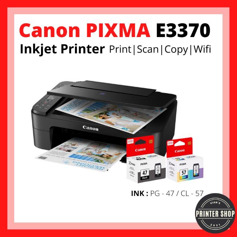 Canon PIXMA E3370 Inkjet Printer, Computers & Tech, Printers, Scanners ...