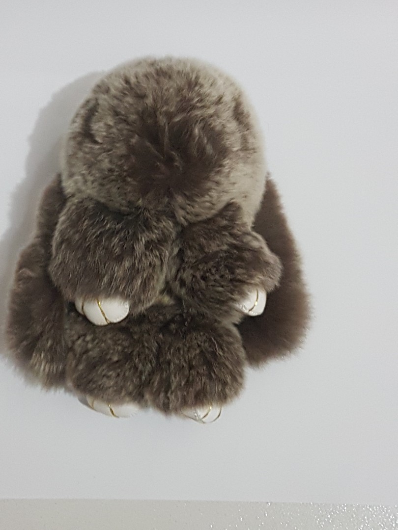 Fluffy bunny keychains, Hobbies & Toys, Toys & Games on Carousell