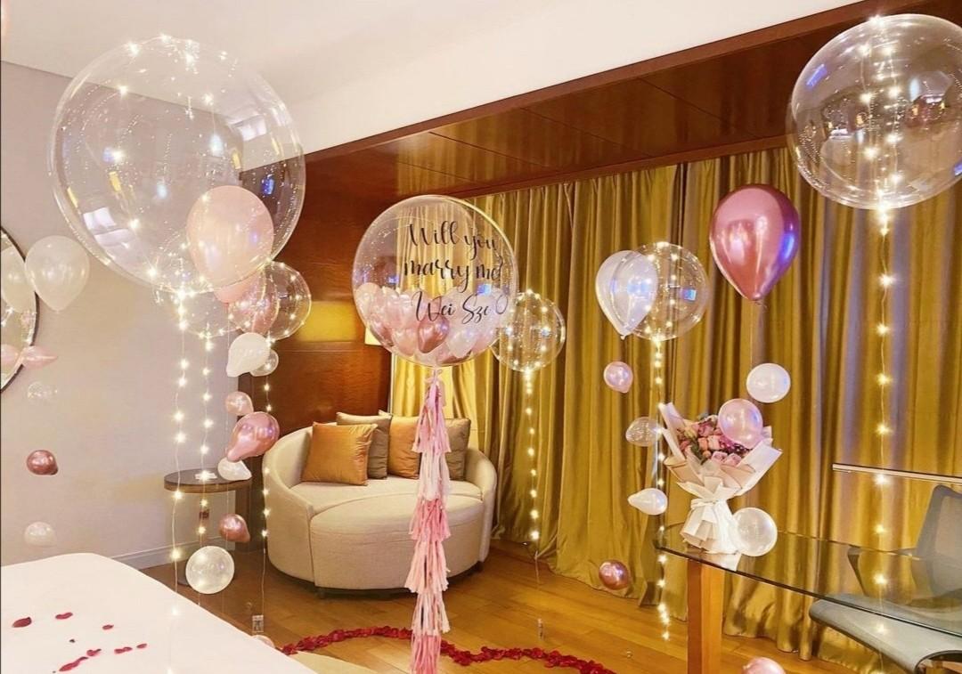 Hotel Room Balloon Decoration Proposal Birthday on Carousell