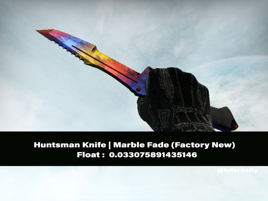 Huntsman Knife Marble Fade FN CSGO SKINS KNIVES, Video Gaming, Gaming Accessories, In-Game ...