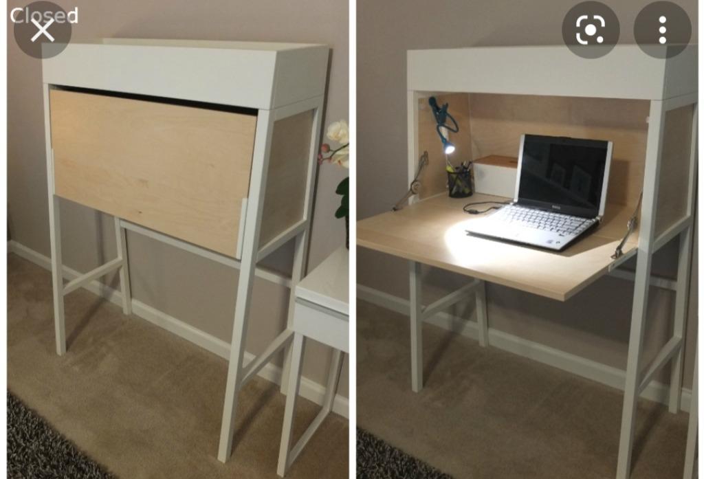Ikea desk/Computer Table(foldable & space-saving), Furniture & Home ...
