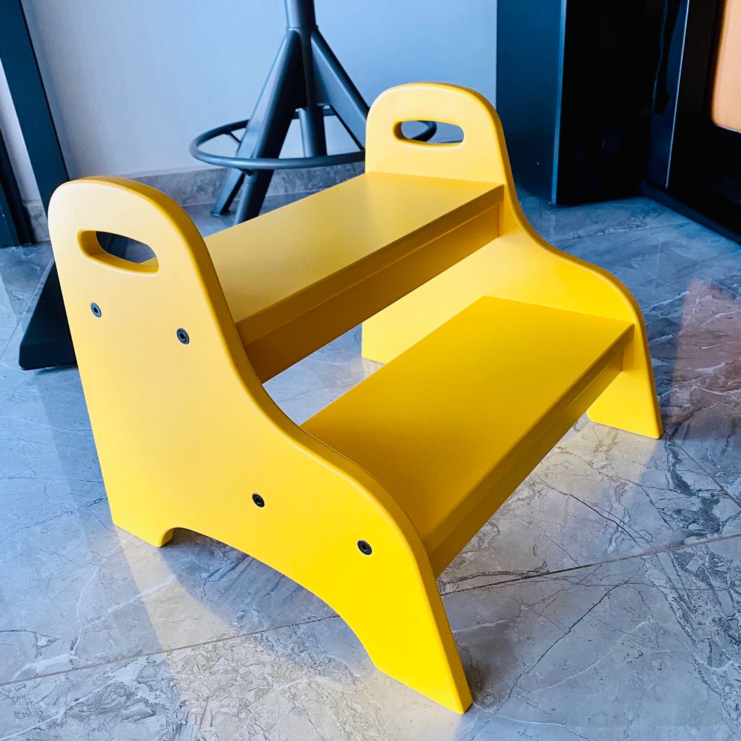IKEA Step Stool (Yellow), Babies & Kids, Baby Nursery & Kids Furniture ...