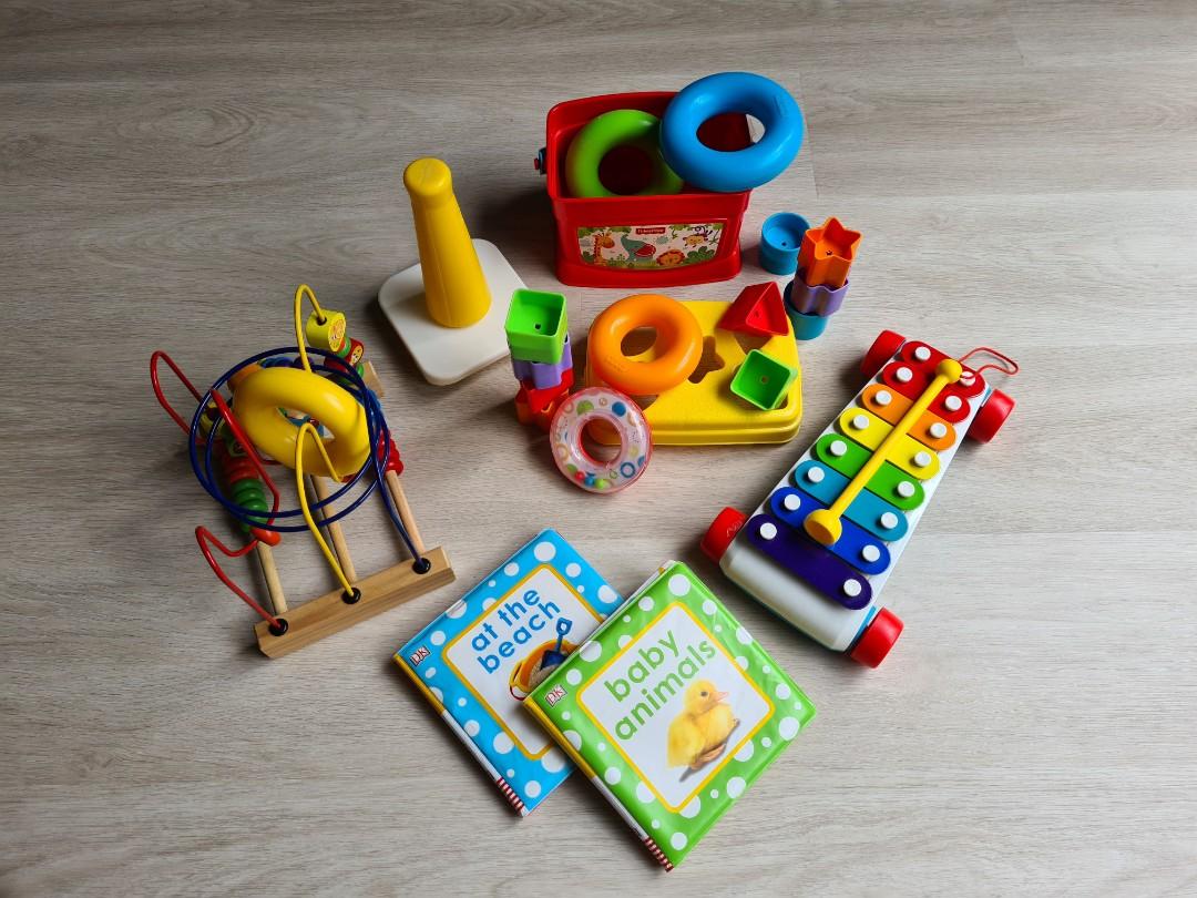 Infant / toddler toys (Fisher Price shape sorter / tower stacker ...