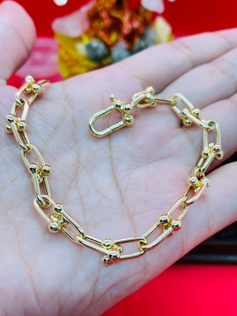 K18 Gold - Hardware Bracelet (B85), Women's Fashion, Jewelry ...