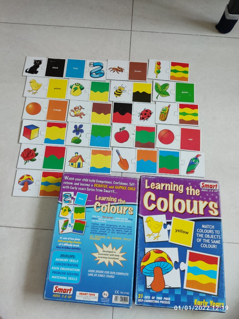 Learning about colour, IQ games, Hobbies & Toys, Toys & Games on Carousell