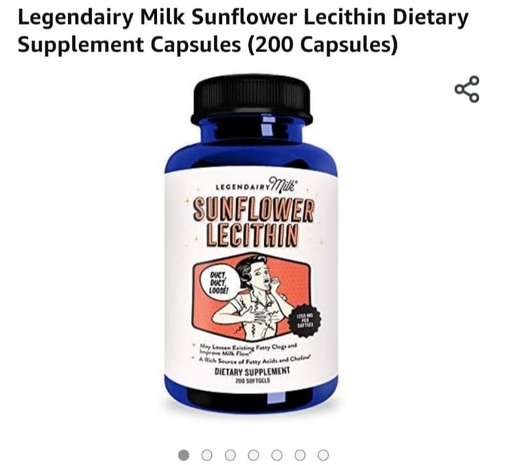Legendiary Milk Sunflower Lecithin Dietary Supplement Capsules, Health ...