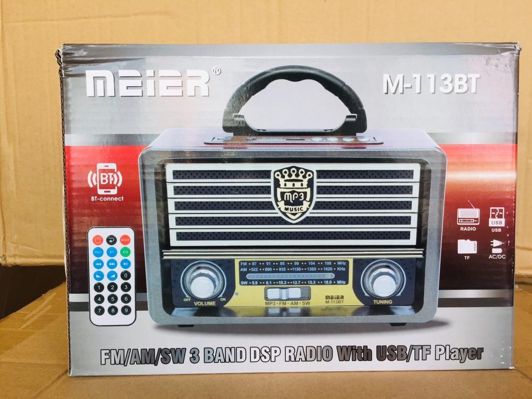 M-113BT MEIER CLASSIC PORTABLE RECHARGEABLE RADIO, Hobbies & Toys, Music & Media, Music ...