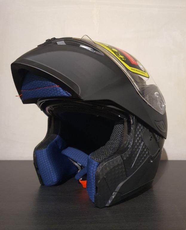 Matte Black Modular / Full Face Flip up Motorcycle Helmet, Motorcycles ...