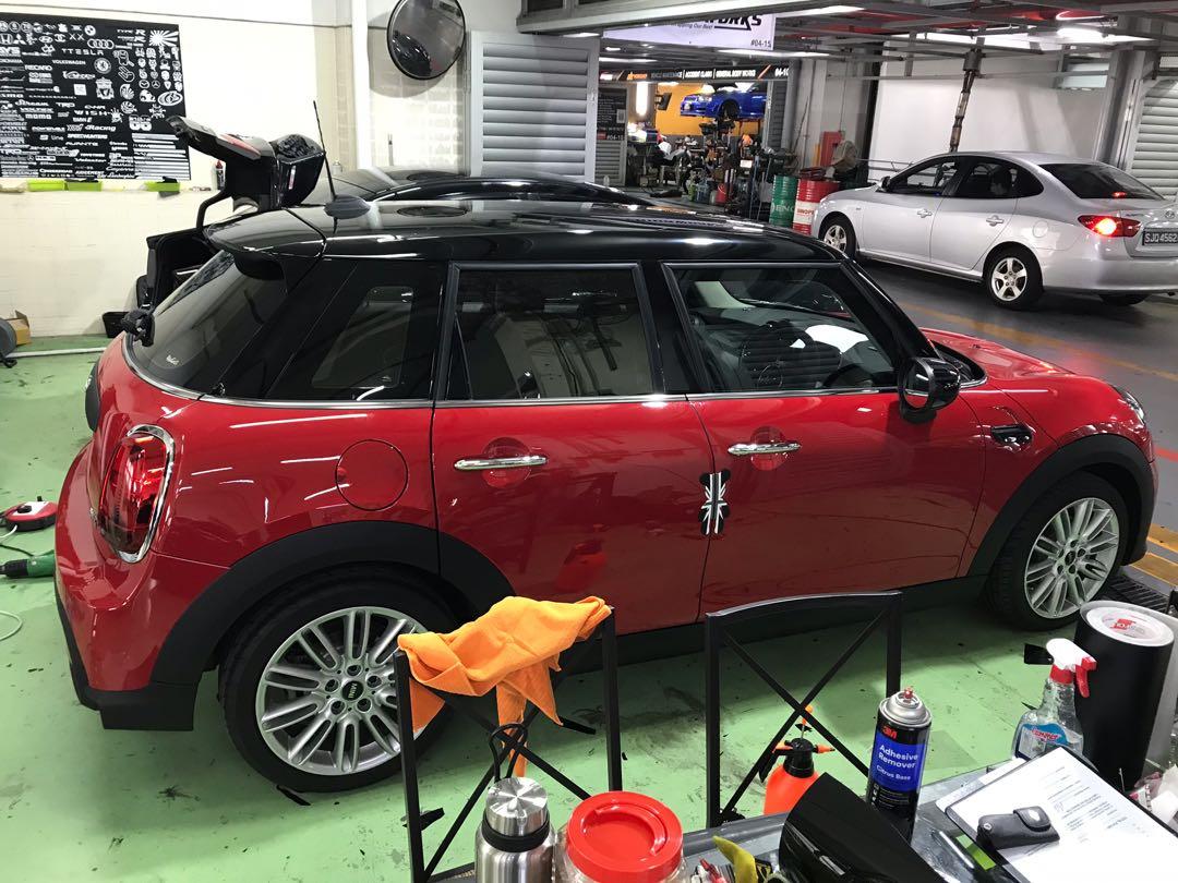 Mini roof sticker wrap, Roof sticker wrap, Roof black sticker wrap,Mini ...