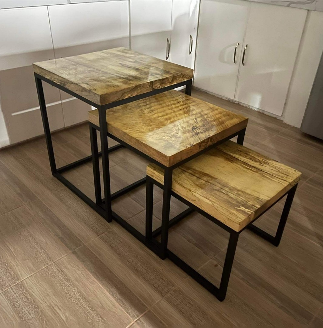 NESTING TABLE 3 LAYER (SOLID MANGGA) AVAILABLE ONHAND, Furniture & Home ...