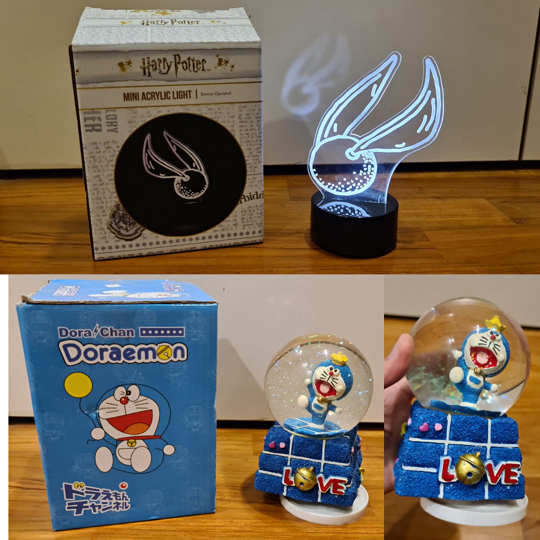 [NEW] Harry Potter Acrylic Light - Typo, Doraemon Glitter Snow Globe ...