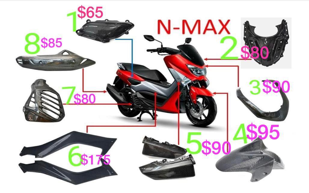 Nmax v1 / old Nmax carbon kevlar. Harga mampu milik., Motorcycles ...