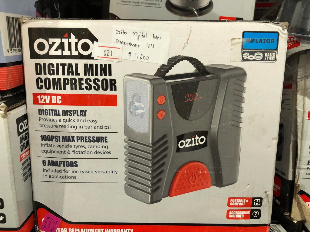 Ozito Digital Mini Compressor 12V DC, Commercial & Industrial ...
