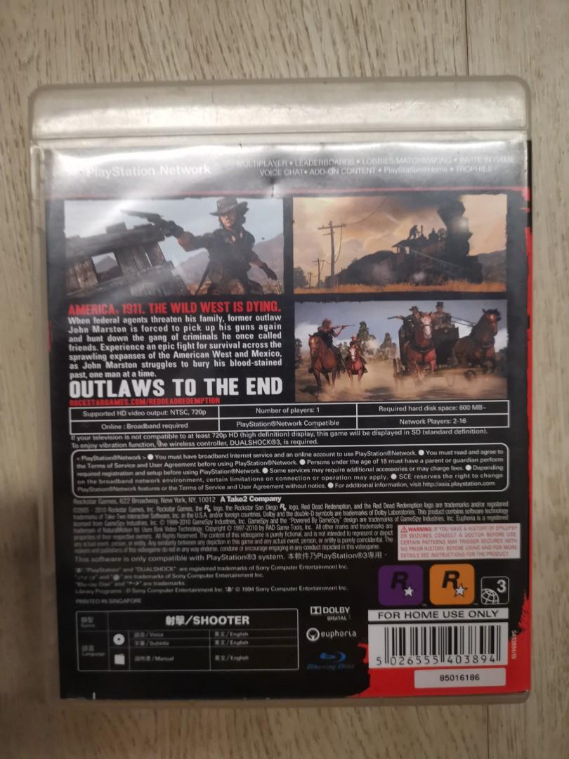 PlayStation 3 PS3 Red Dead Redemption with Frontier Guide and Map ...