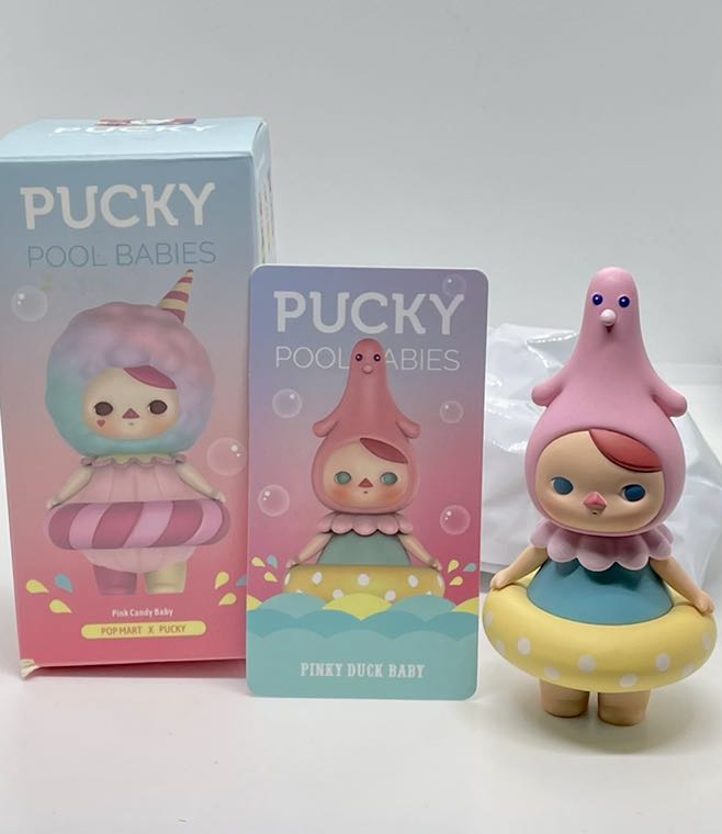 Pop Mart Pucky Pool Babies Series Popmart 畢奇泳圈 系列 - Pinky Duck Baby 小粉鴨 ...