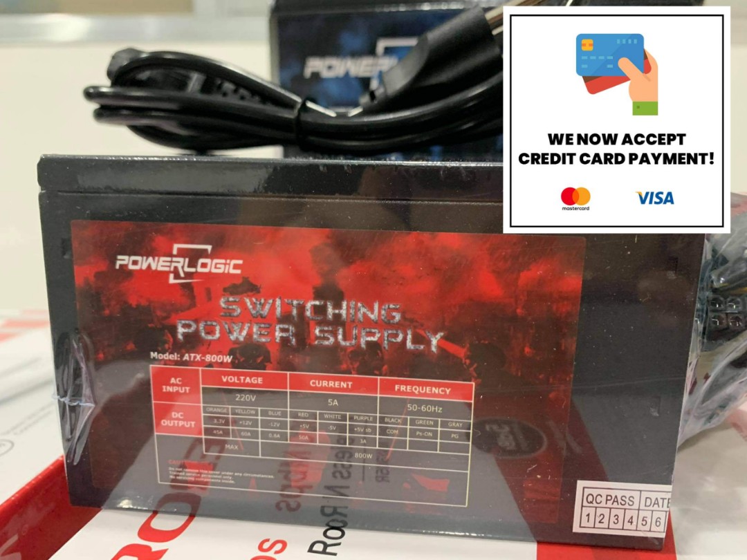 Powerlogic ATX-800w 20+4 Pin Switching Power Supply PSU, Computers ...