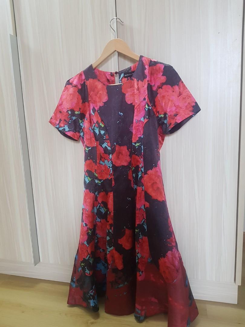 Rose pattern dress, Women's Fashion, Dresses & Sets, Dresses on Carousell